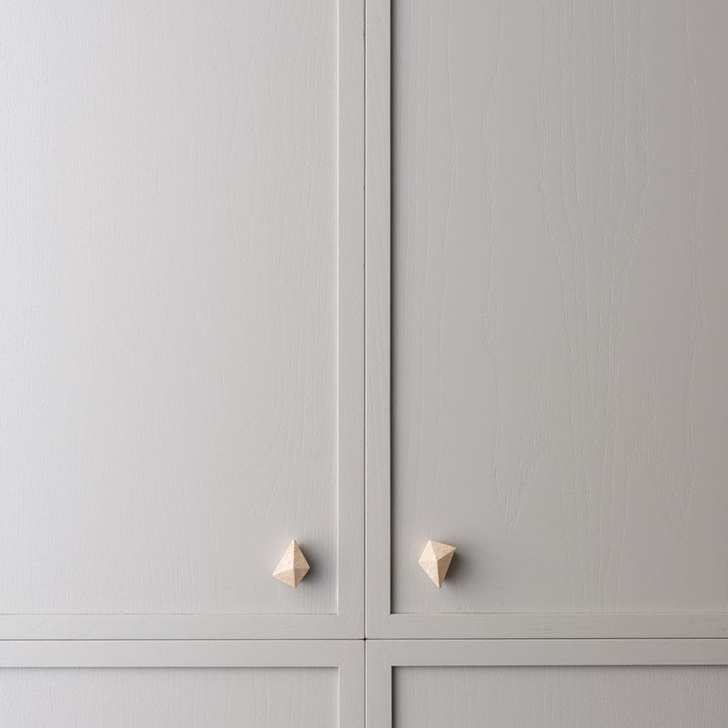 Travertine Prism Cabinet Knob