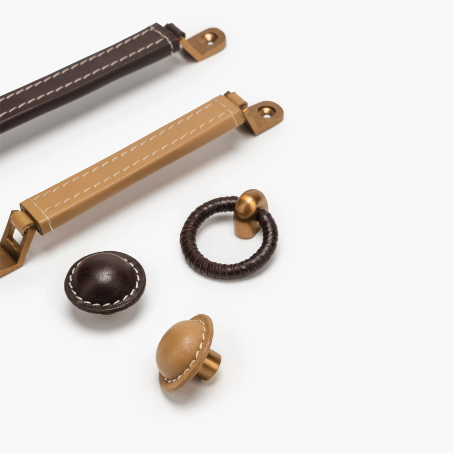Santa Monica Leather Cabinet Knob – San Diego Hardware