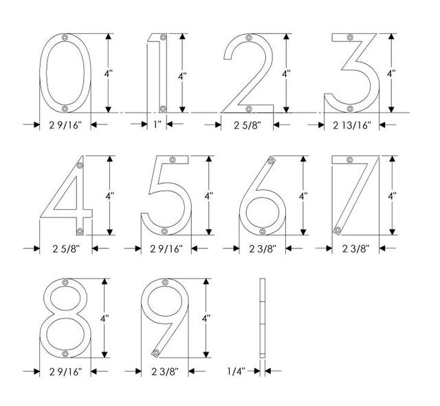 Silver Strand House Numbers – San Diego Hardware