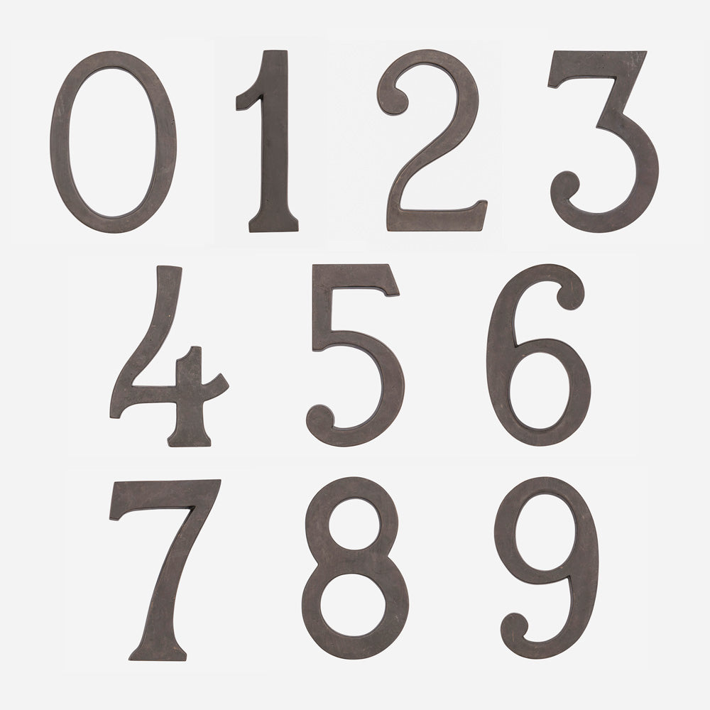 Solid Bronze Traditional House Numbers